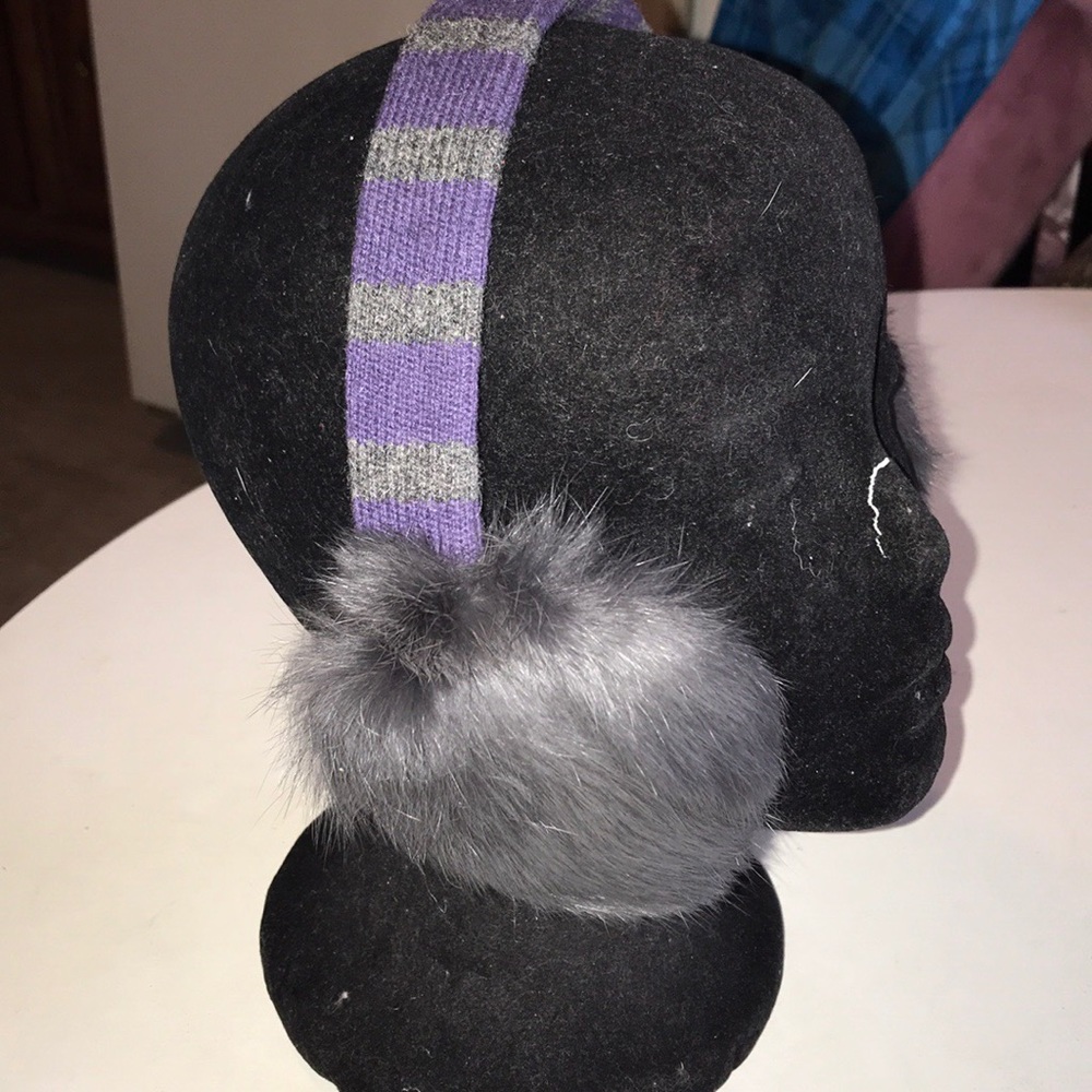 Genuine Rabbit Fur Ear Muffs - Gem